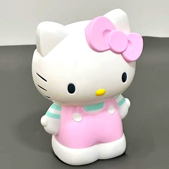 Office | Hello Kitty Plastic Storage Container Pink Overalls Nwot ...